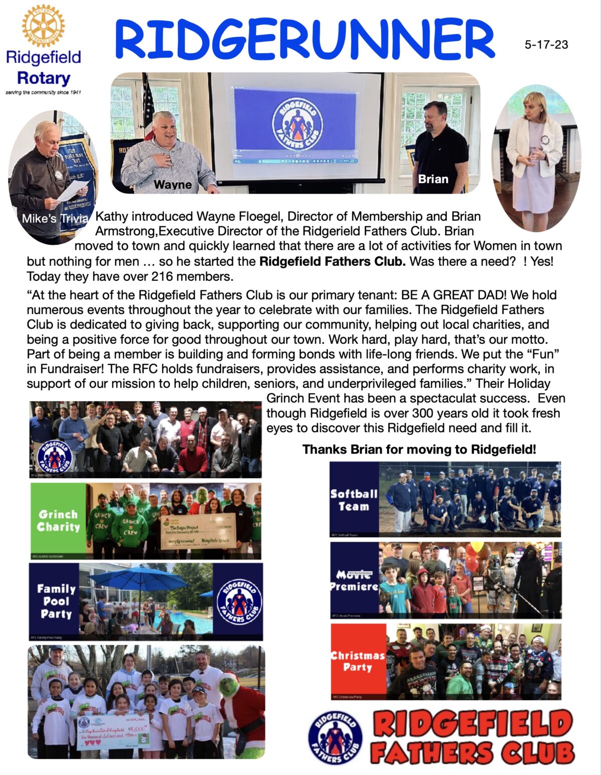 Fathers Club - Rotary Club of Ridgefield